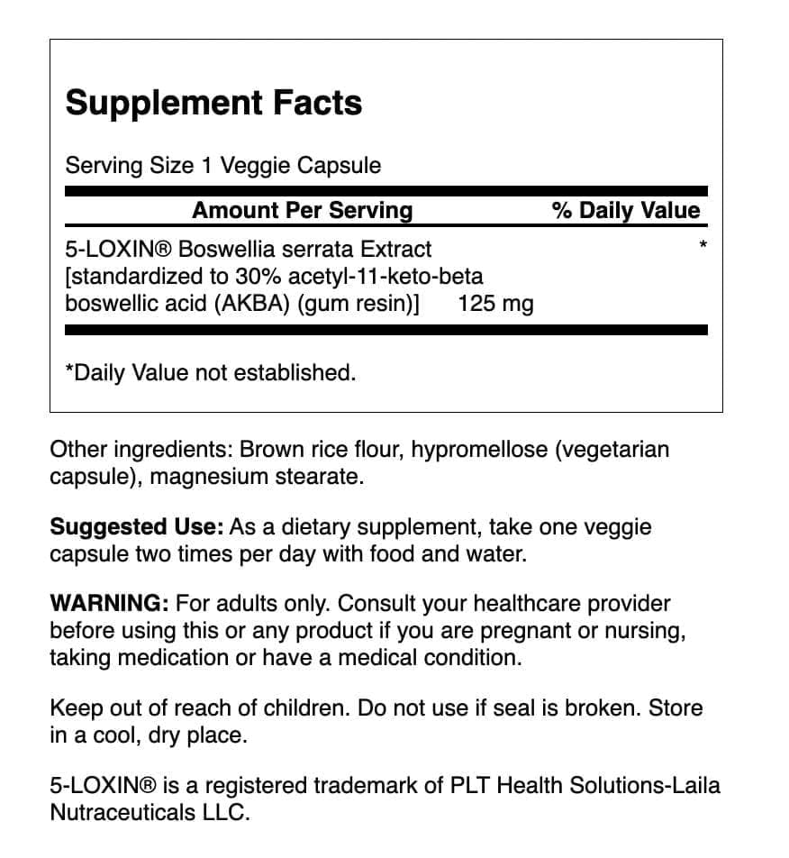 natural Boswellia capsules for inflammation relief