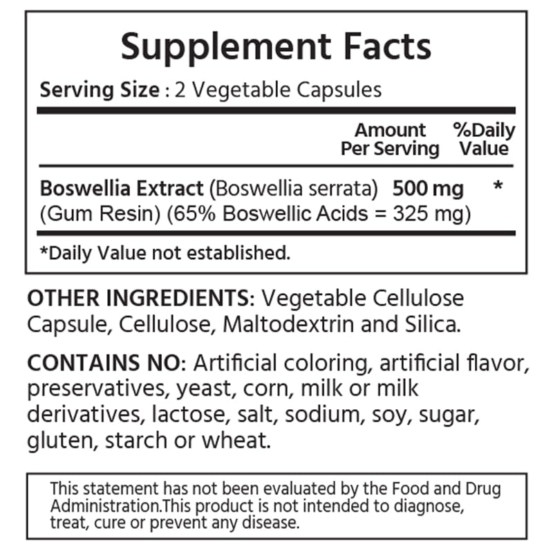natural Boswellia for healthy joints