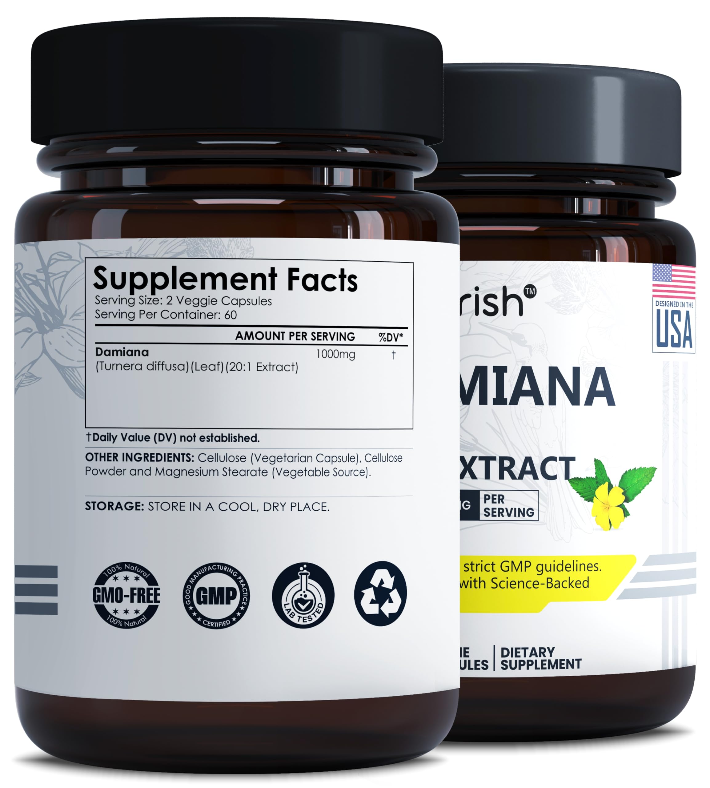 Natural botanical extract damiana supplement