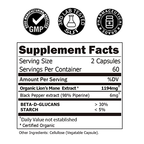 Natural brain booster Lions Mane mushrooms