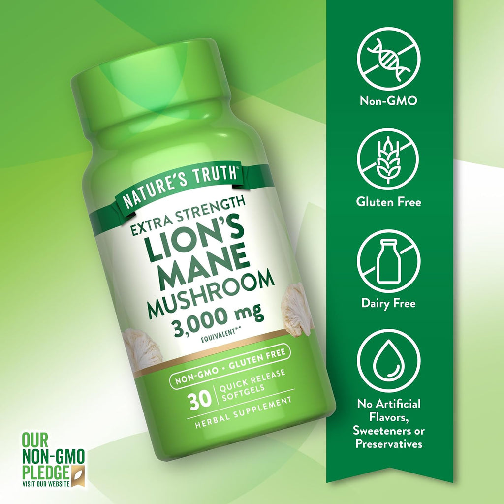 natural brain health lion's mane supplement