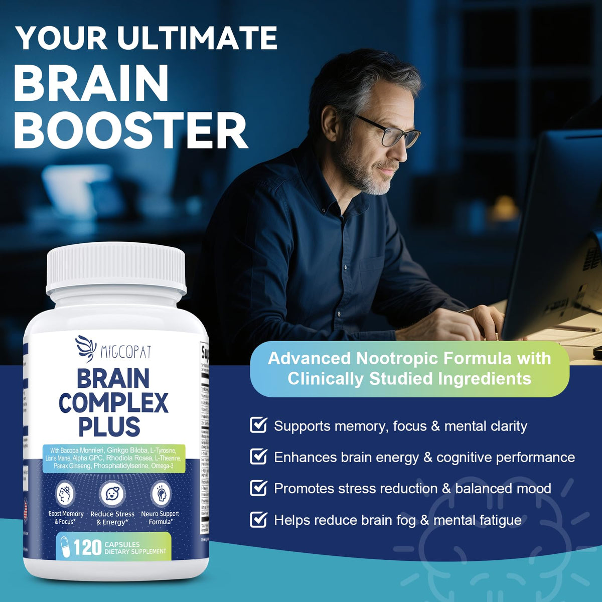 Natural brain health multivitamin