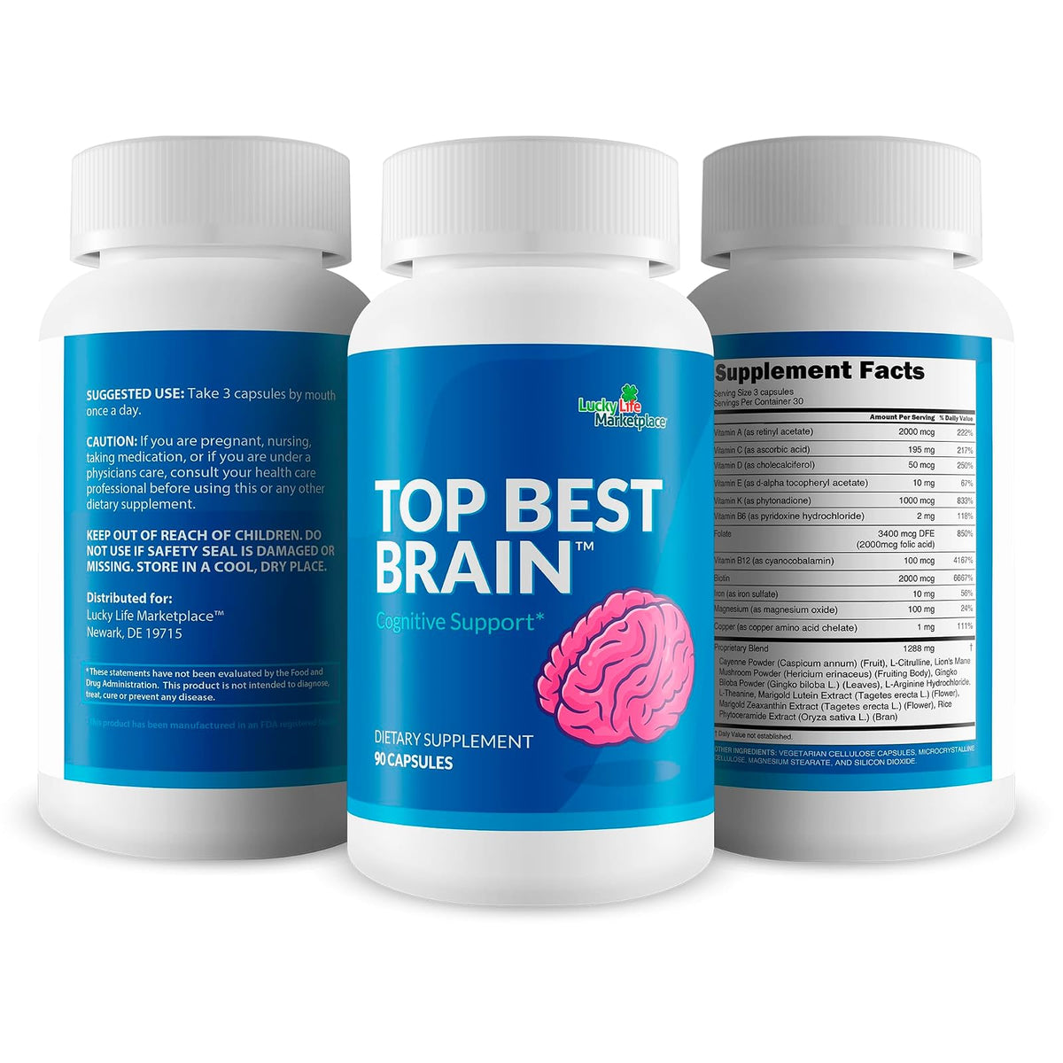 natural brain health supplement 60 capsules