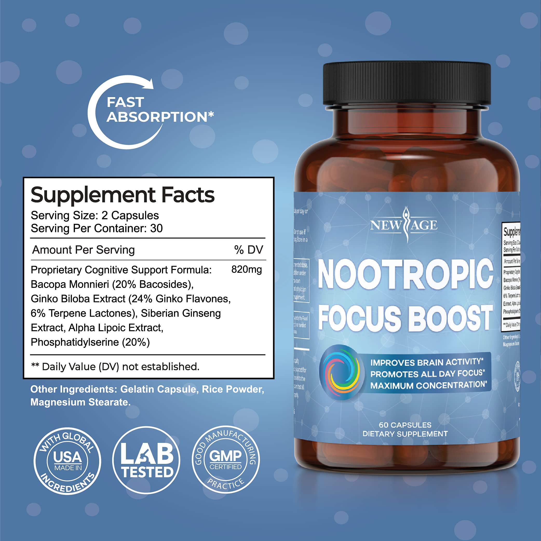 Natural brain supplement for clarity