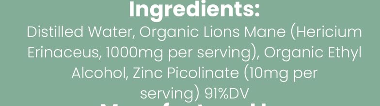 Natural brain support tincture