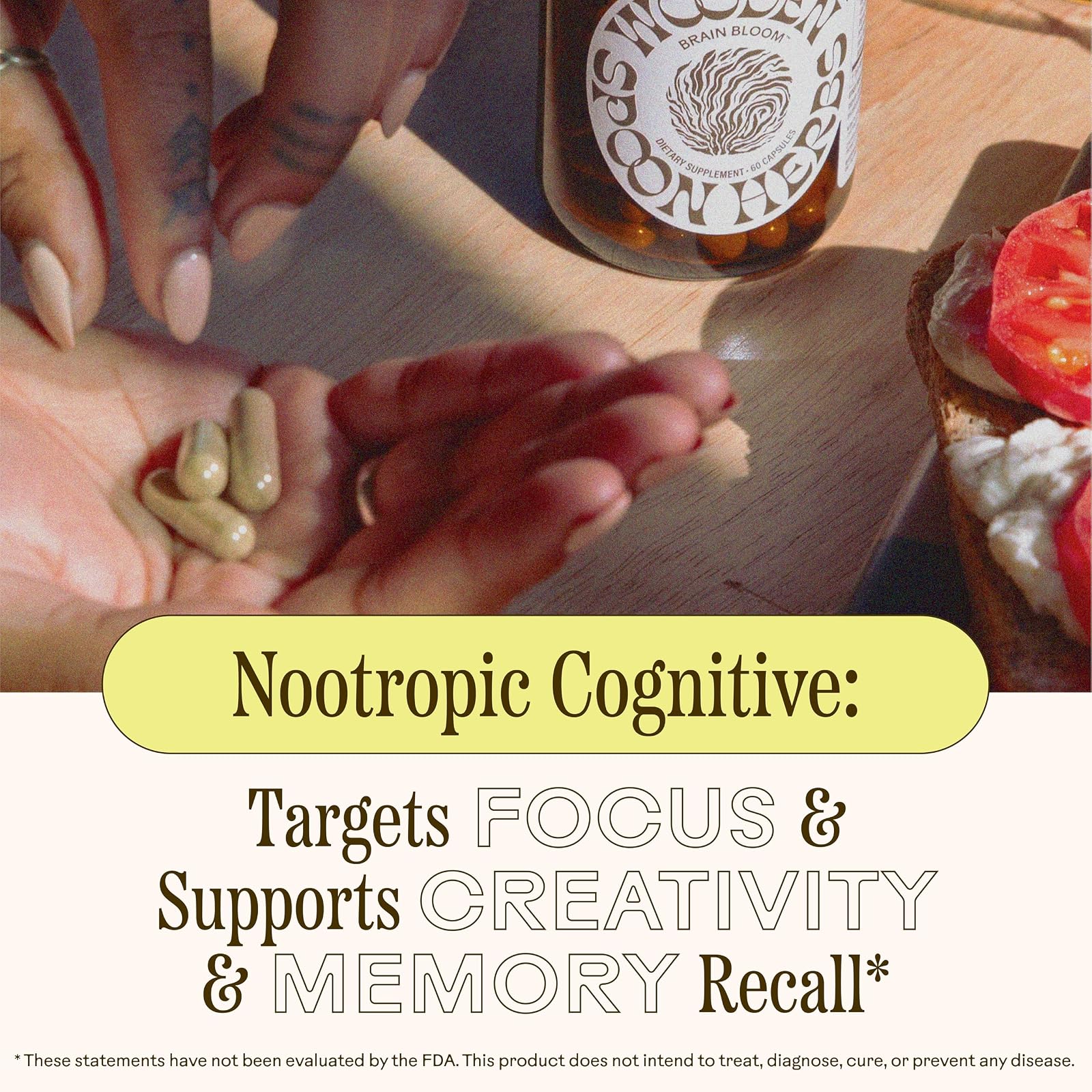 natural brain support with 60 capsules