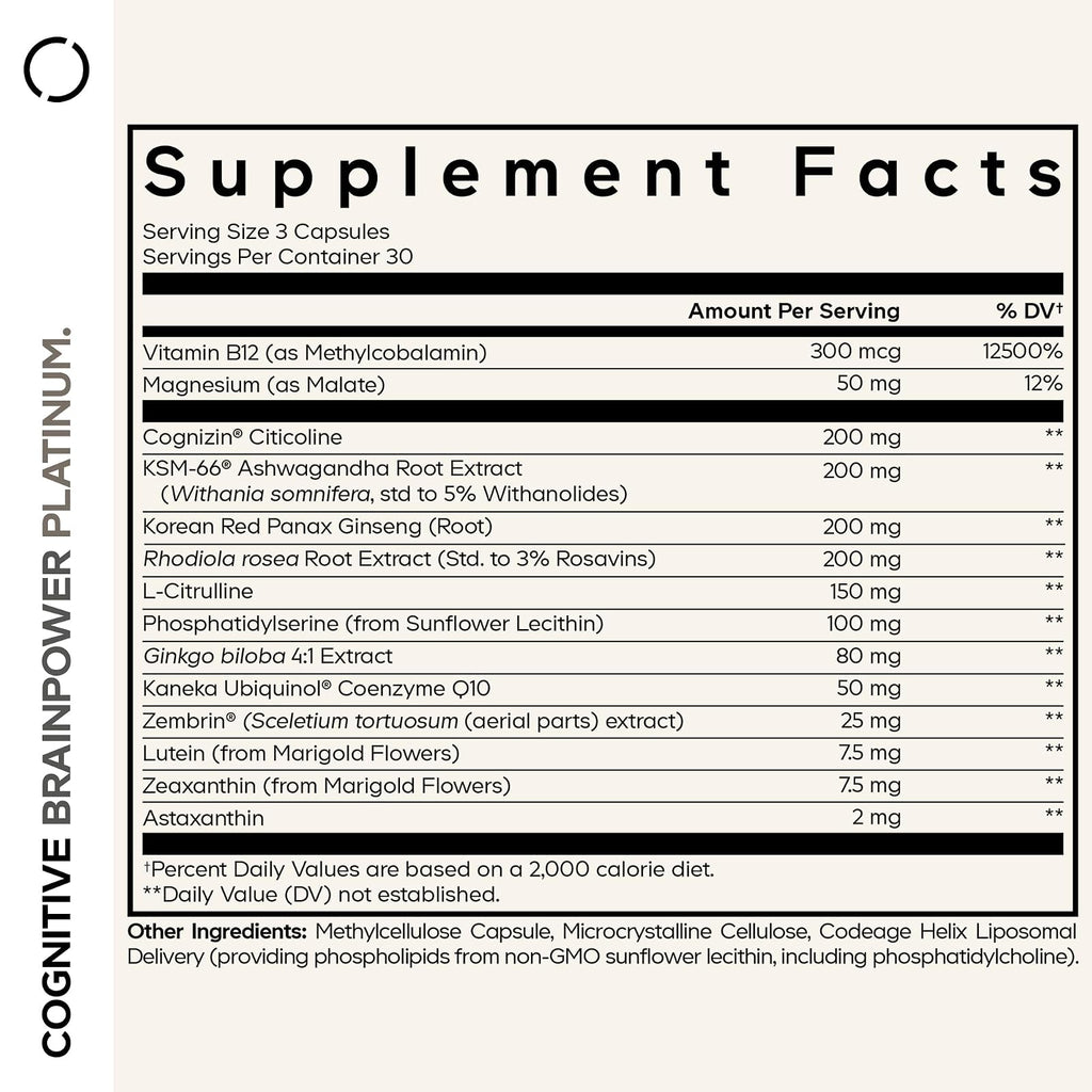 Natural brain support with Codeage Ashwagandha