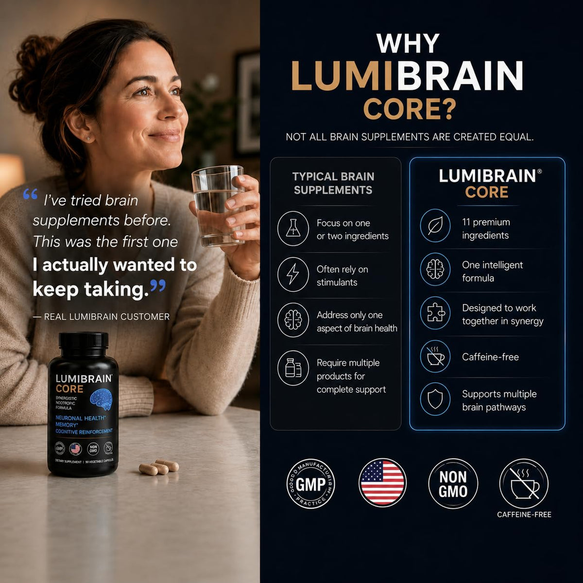 natural brain support with LumiBrain CORE