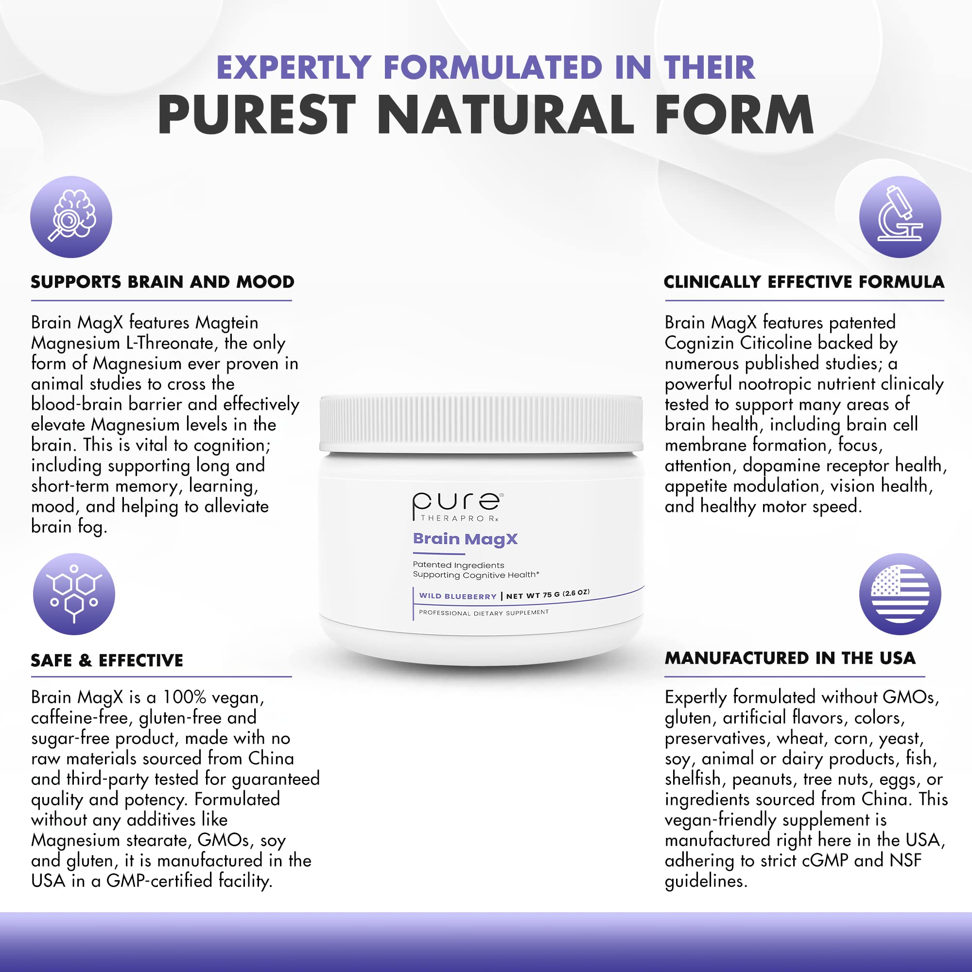 Natural brain support with magnesium