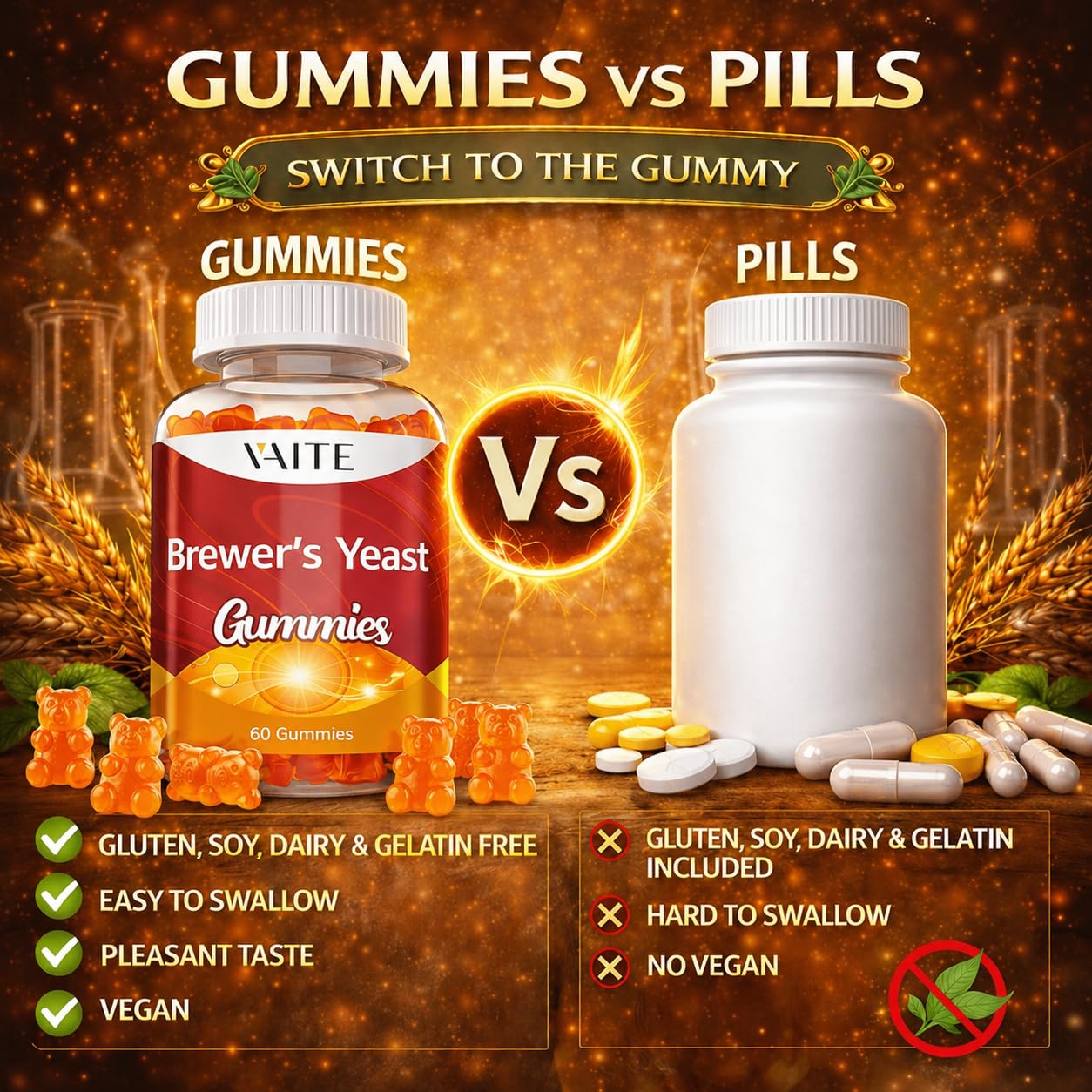 Natural Brewer's Yeast gummy vitamins