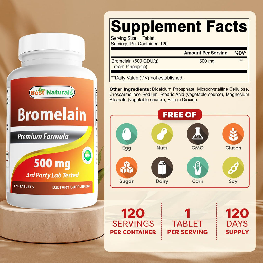 Natural bromelain for digestive health
