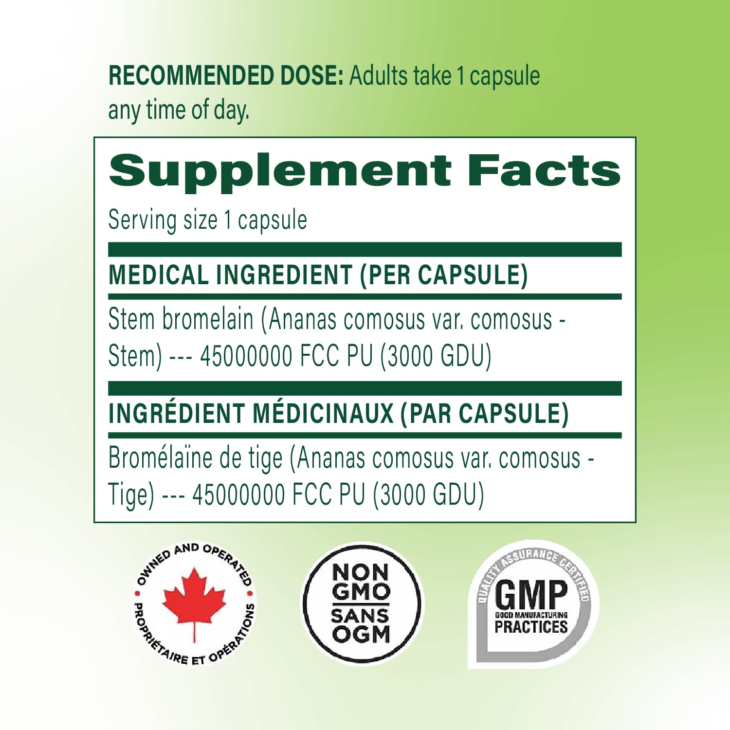 Natural bromelain for gut health