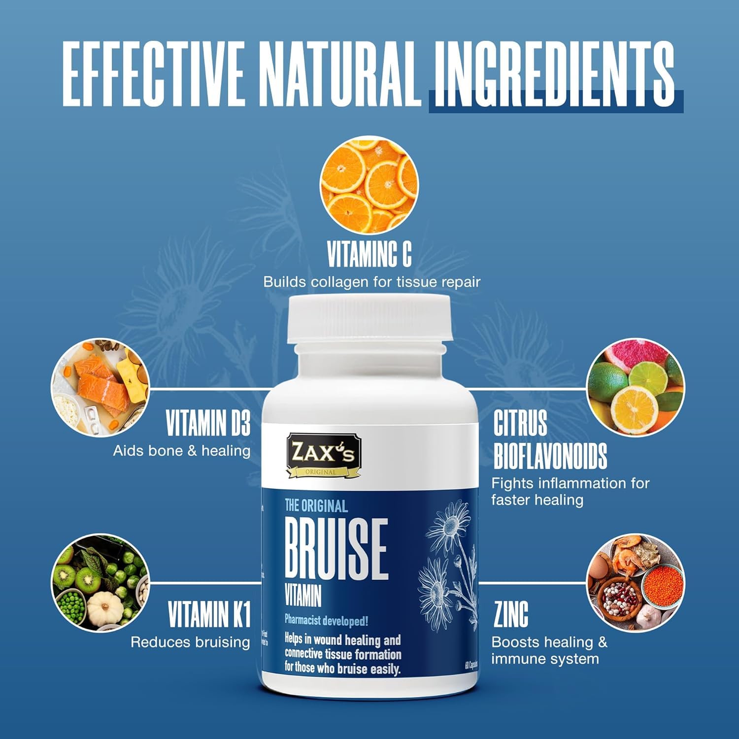 Natural bruising relief with zinc