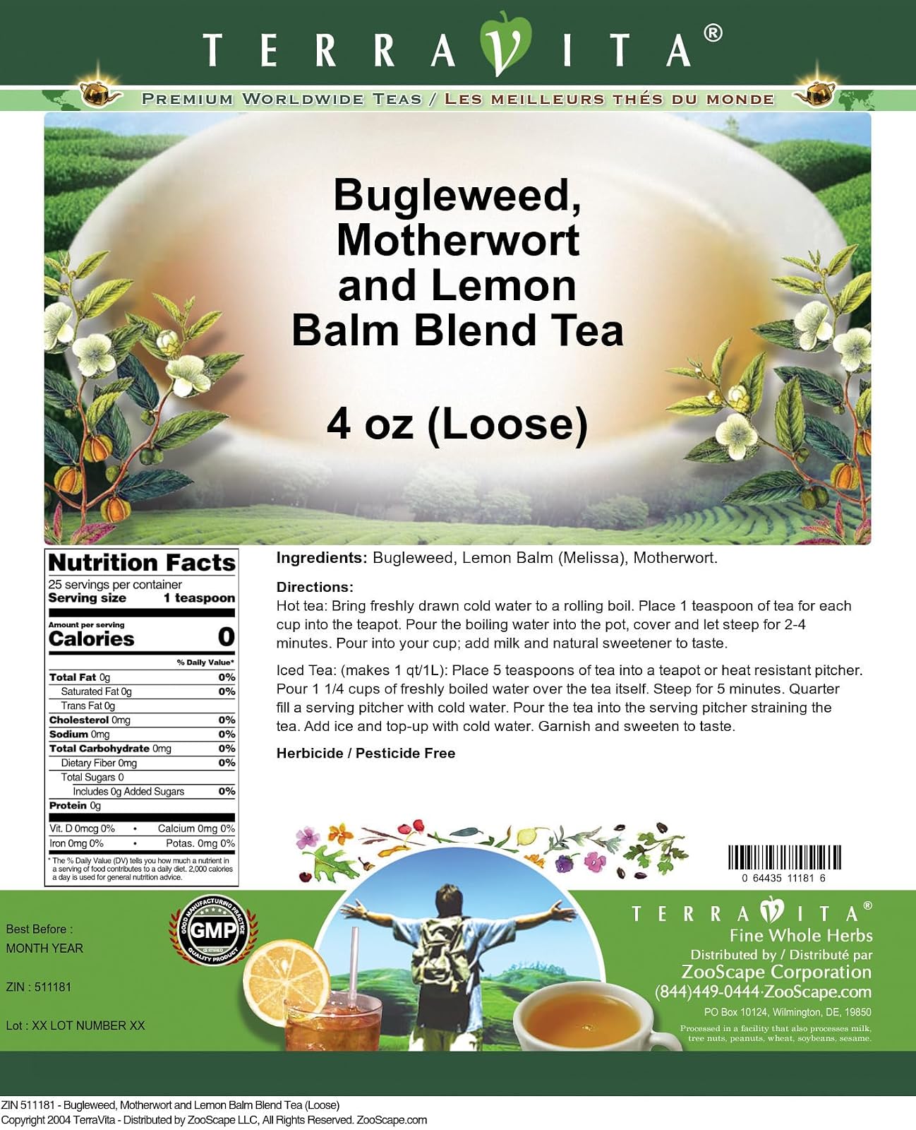 Natural Bugleweed and Motherwort tea