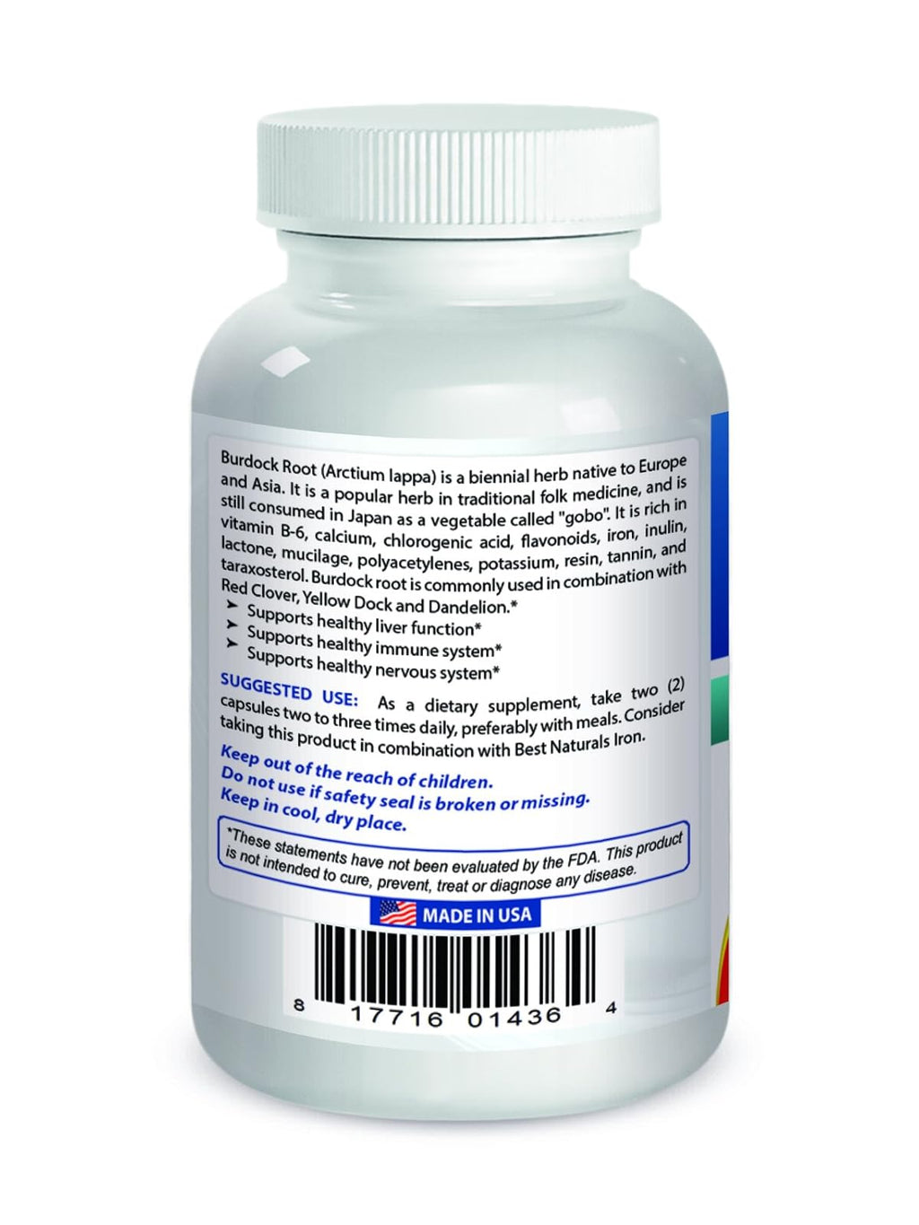natural burdock root supplement benefits