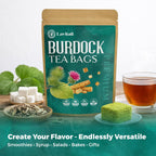 Natural burdock root tea for skin