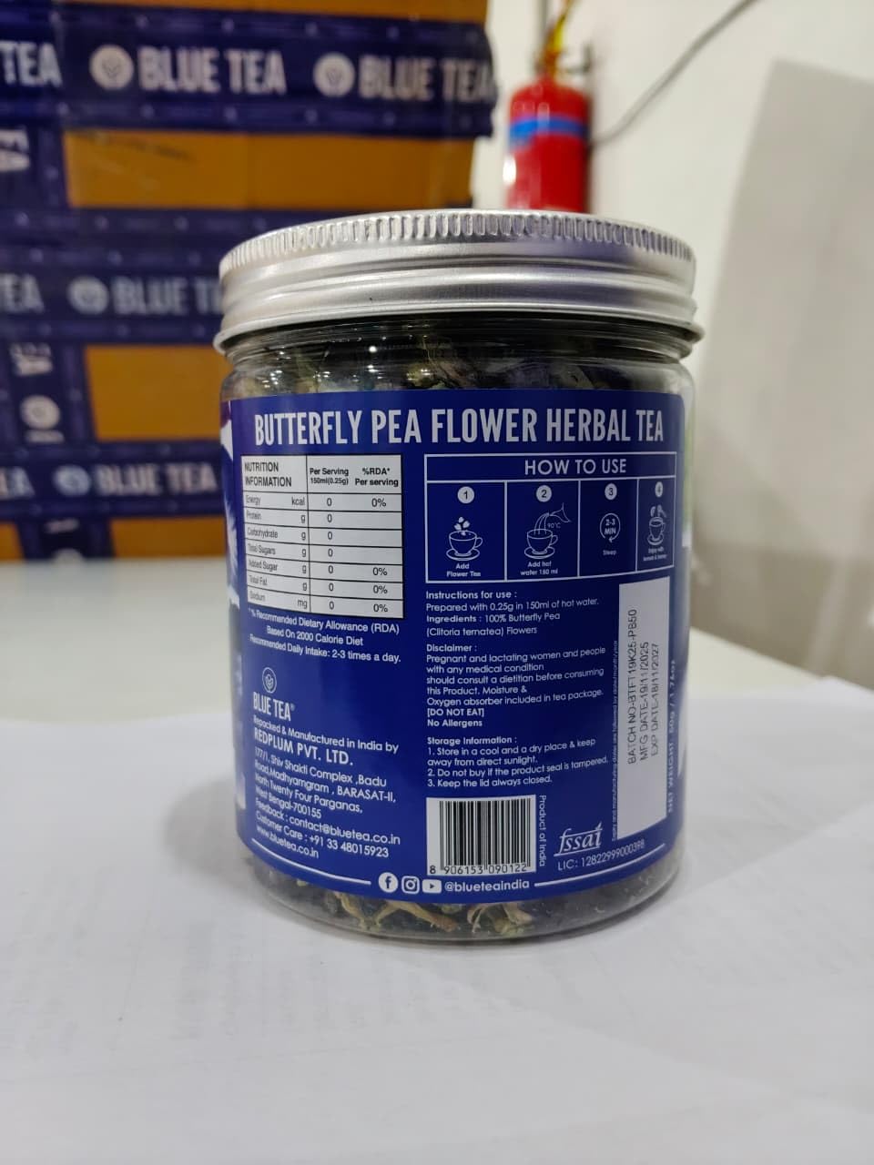 natural butterfly pea flower infusion