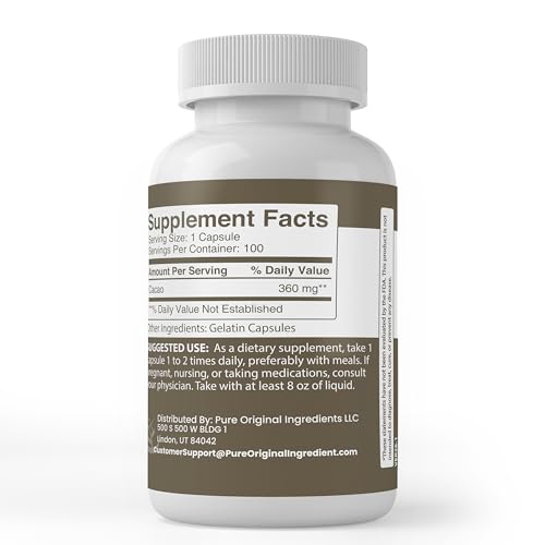 natural cacao capsules for vitality