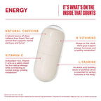 Natural caffeine energy boost capsules