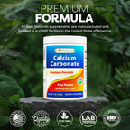 Natural calcium carbonate for muscle function