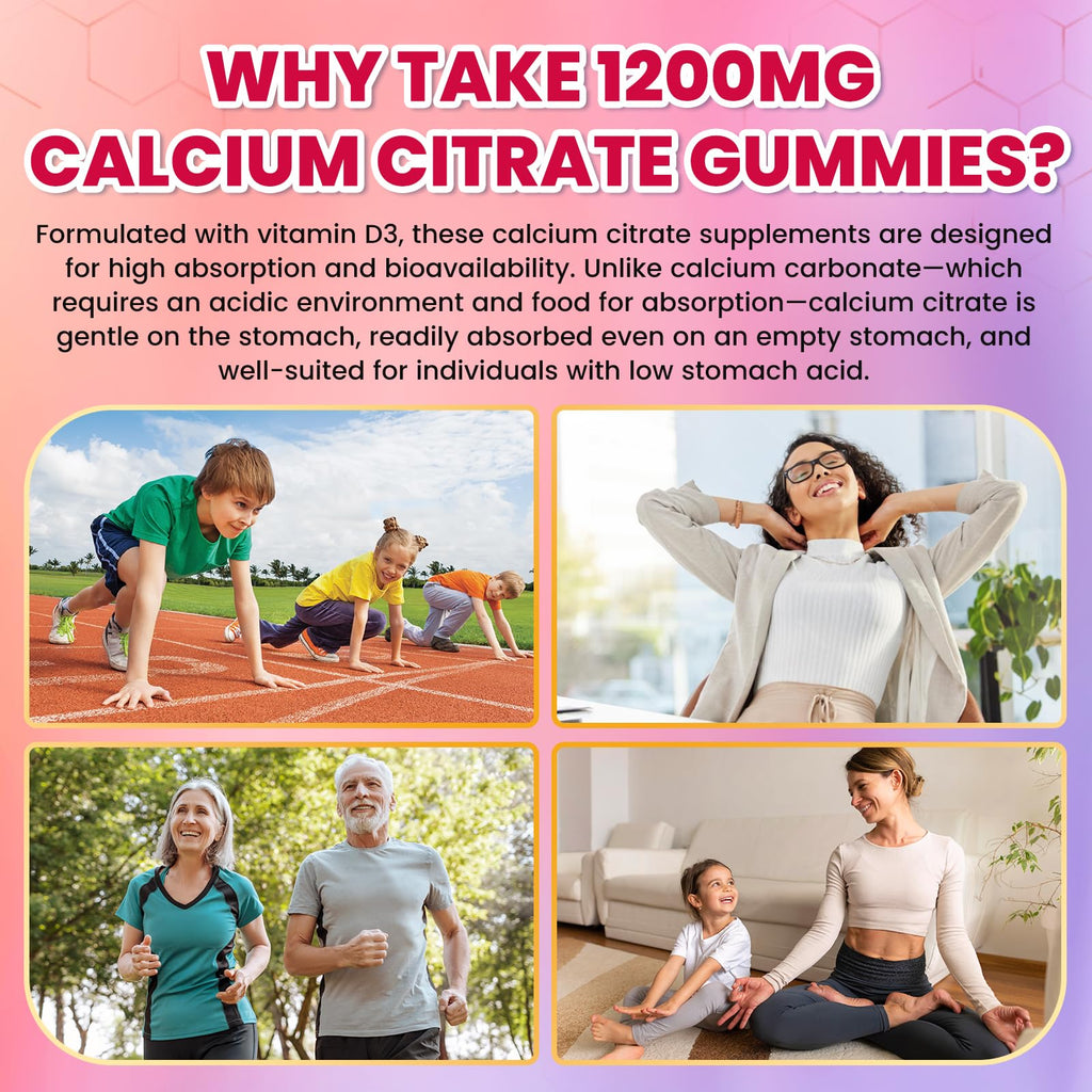 Natural calcium citrate for bone support