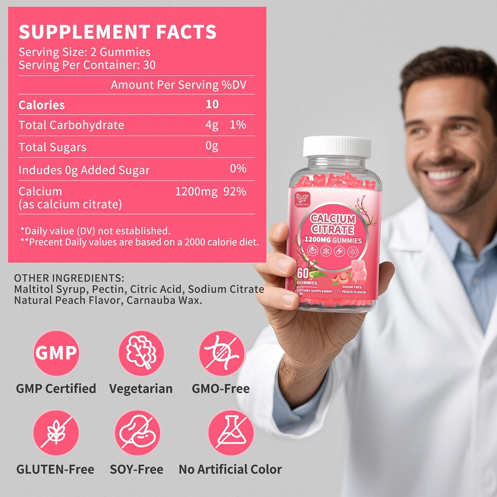 Natural calcium citrate for healthy teeth