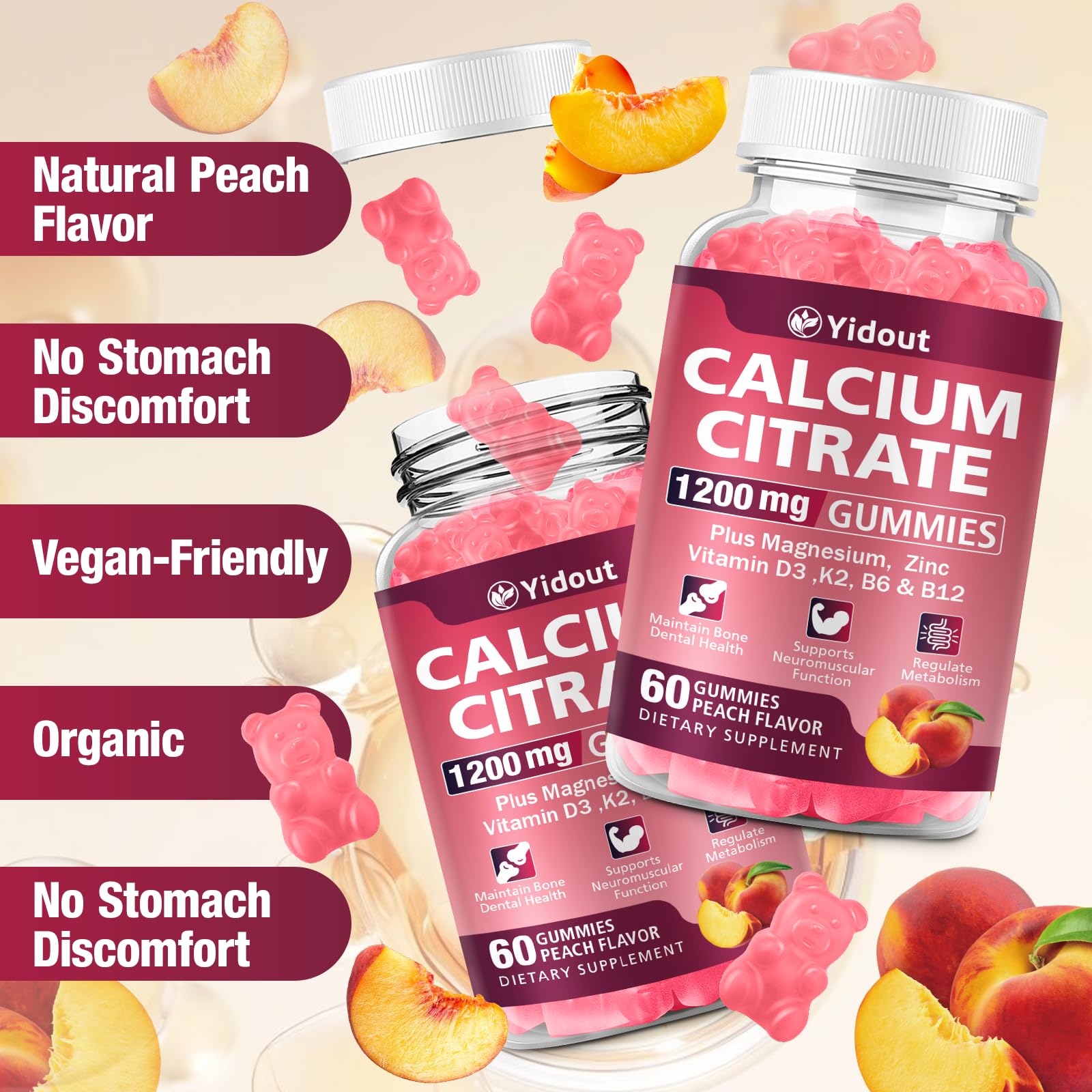 Natural calcium citrate for overall wellness