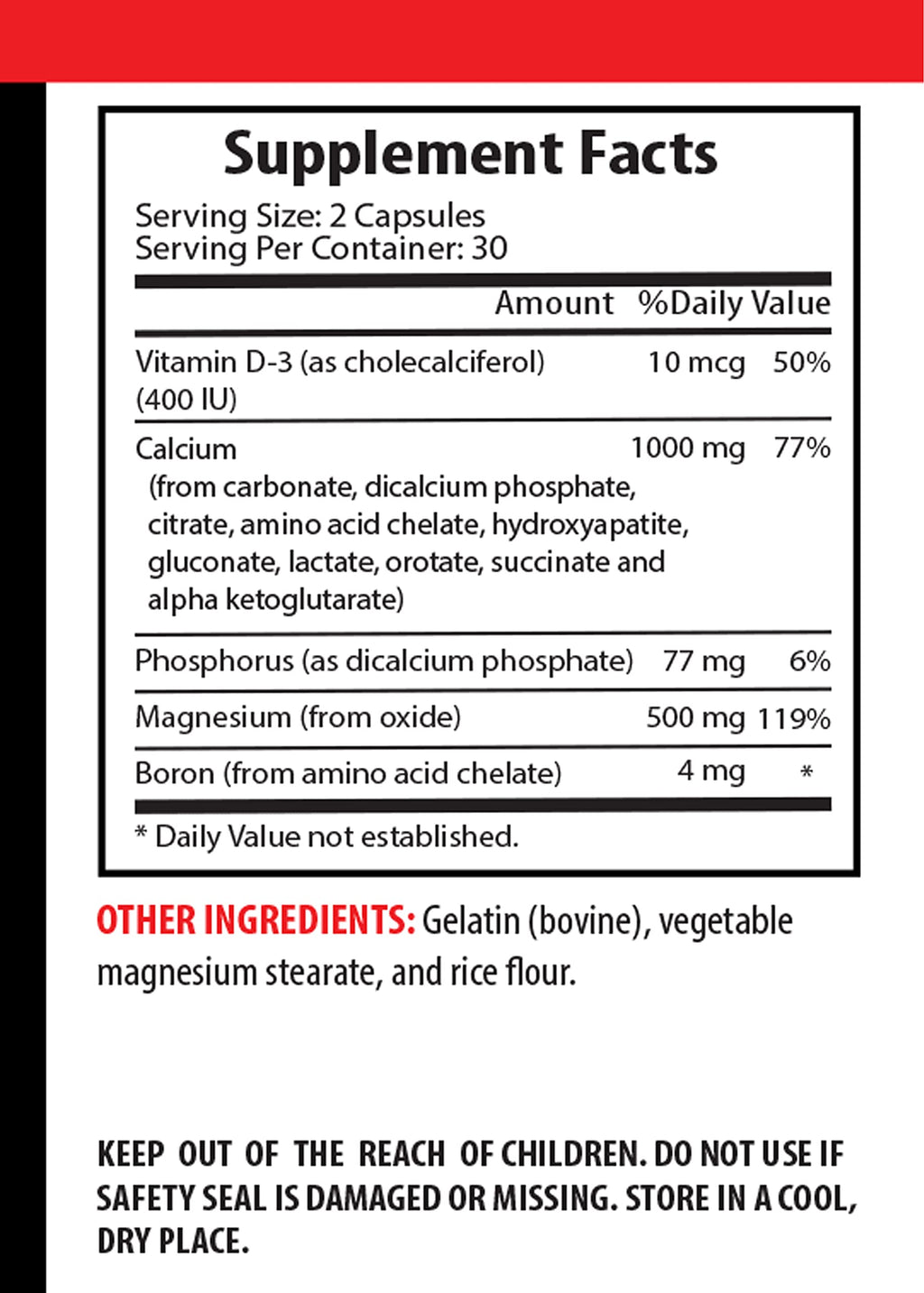 natural calcium for strong bones