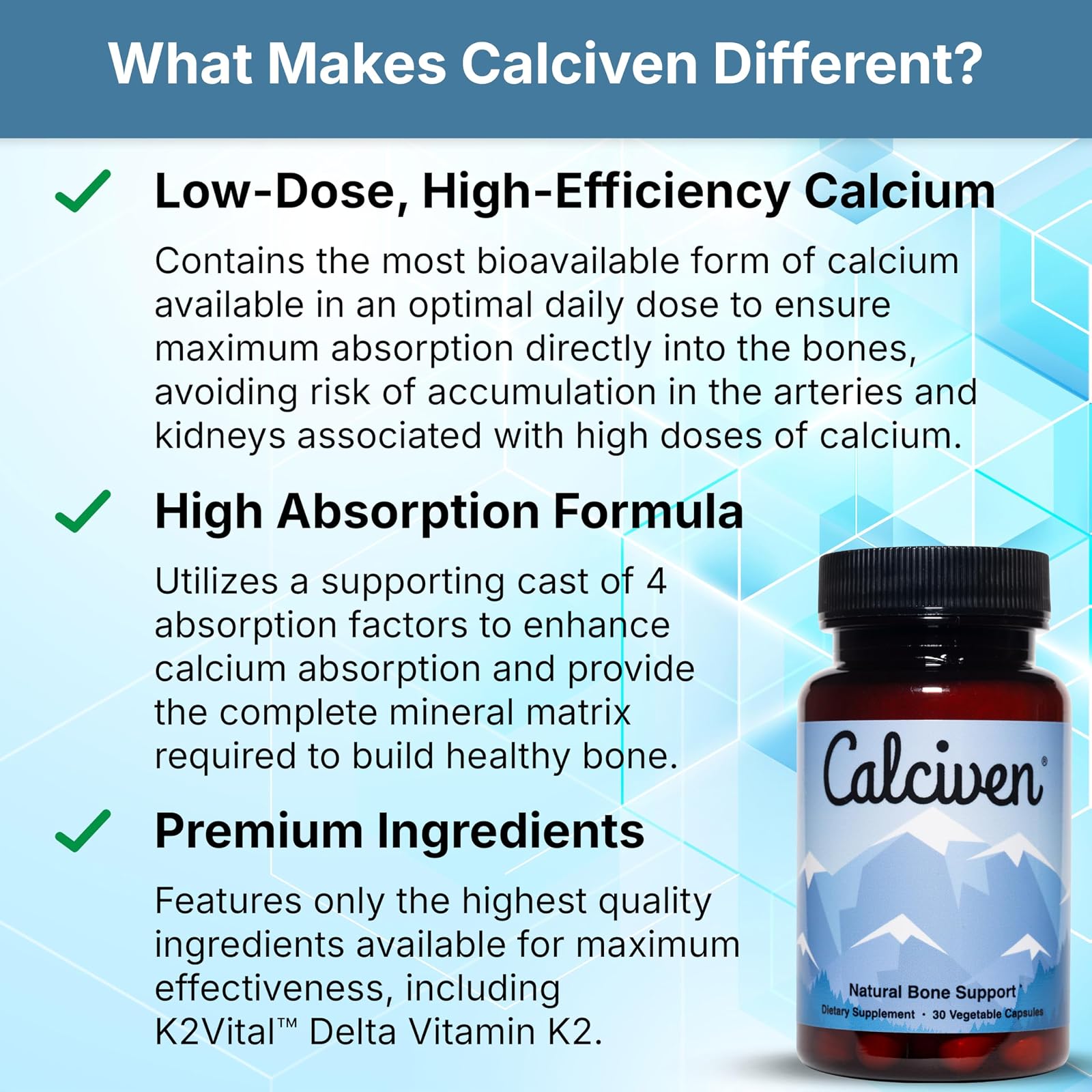 Natural calcium for strong bones
