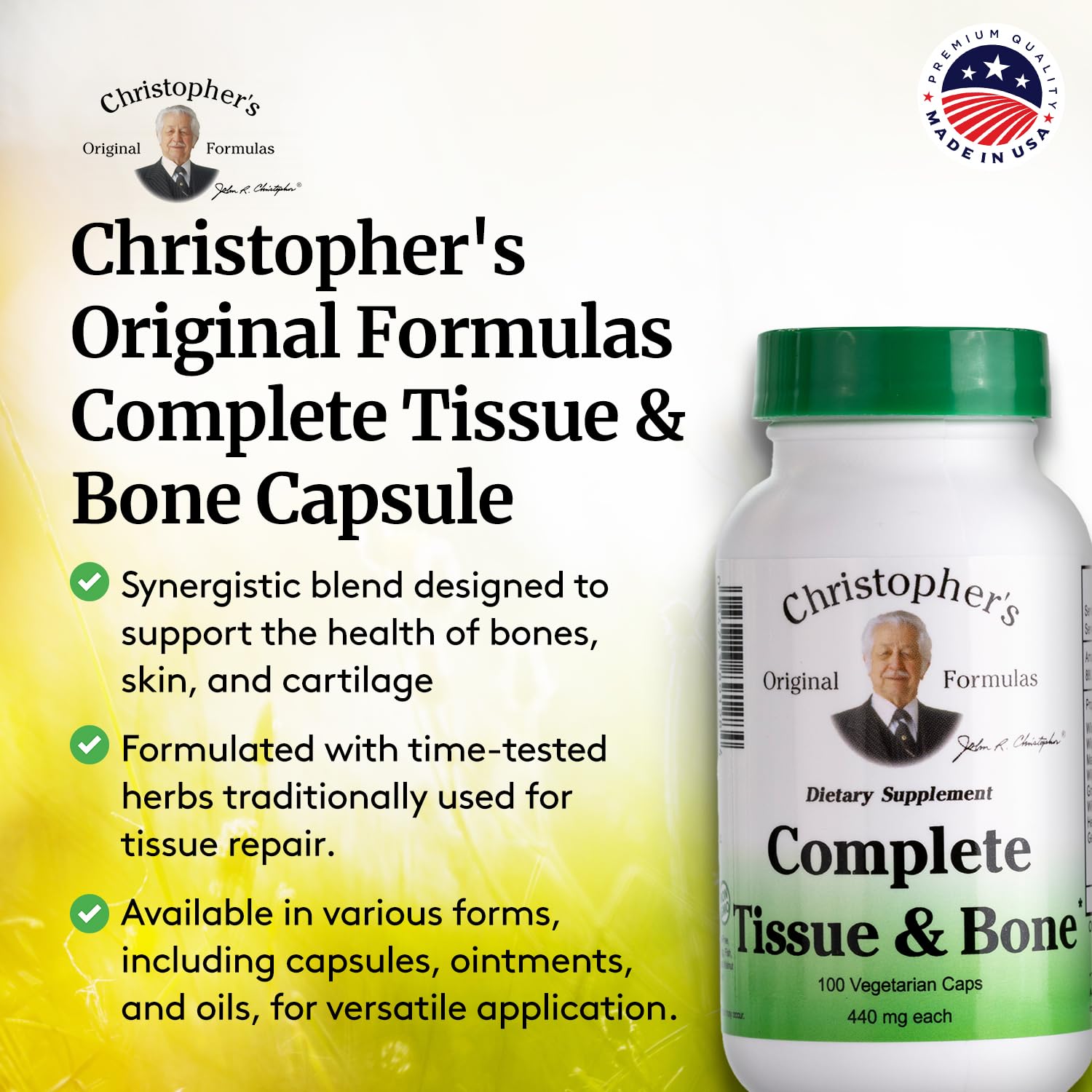Natural calcium for tissue support