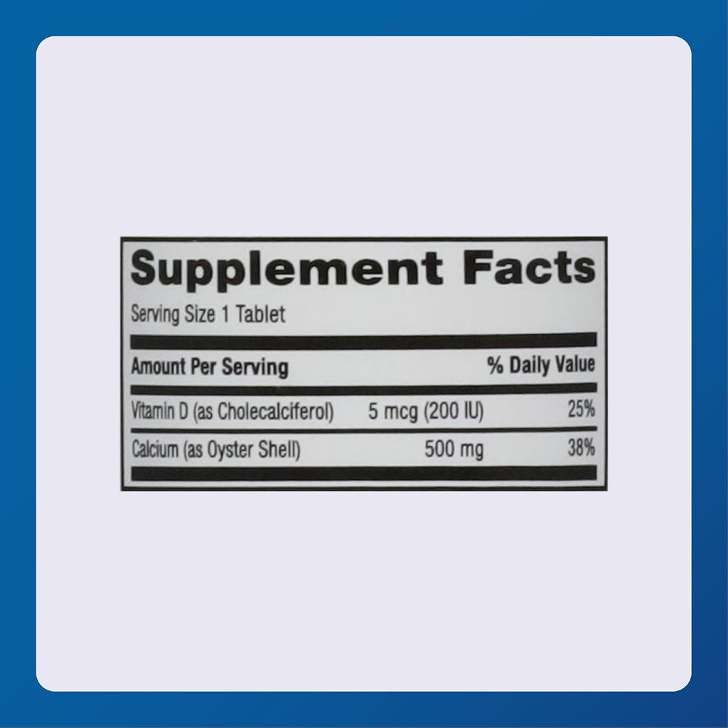 Natural calcium source for adults