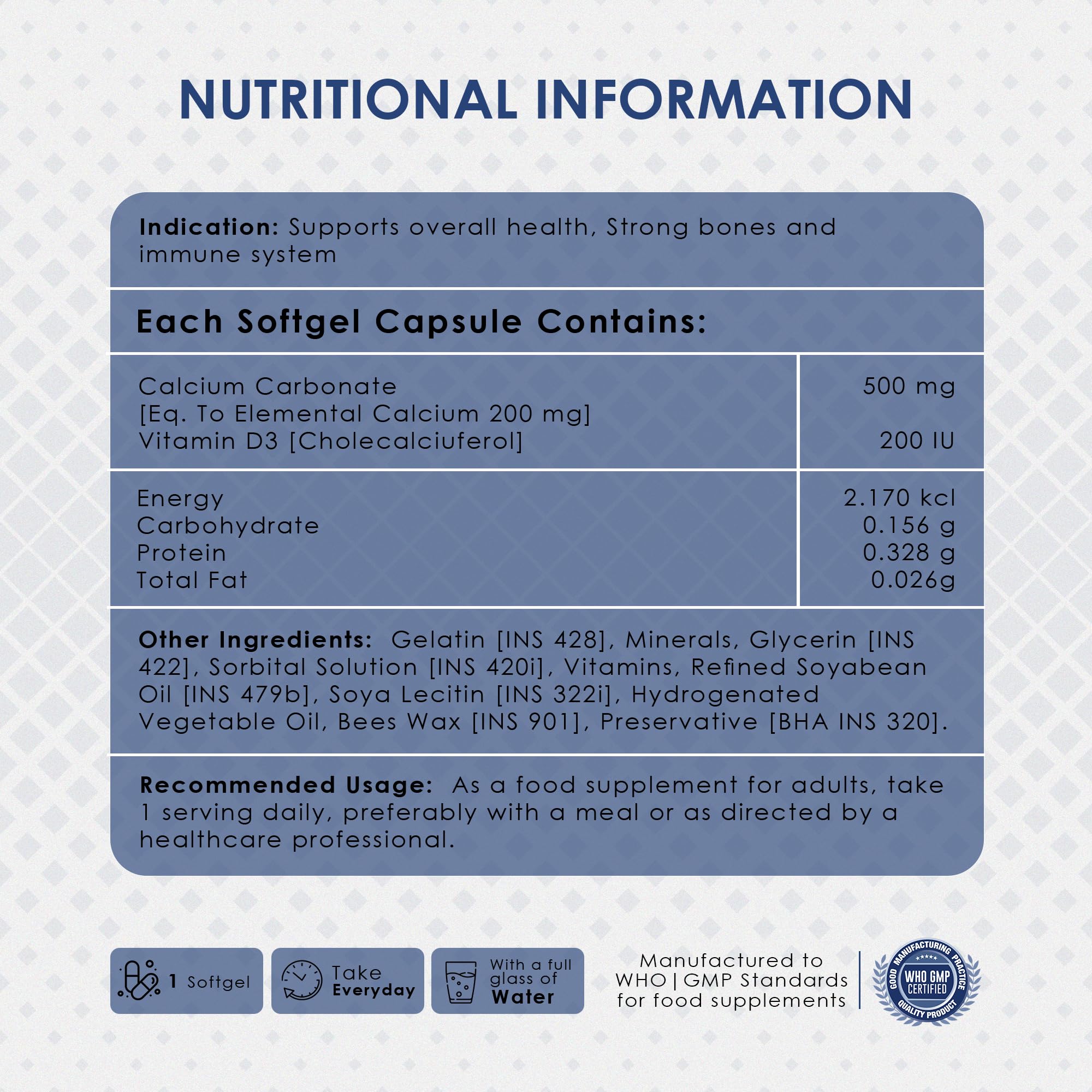 Natural calcium source for daily wellness