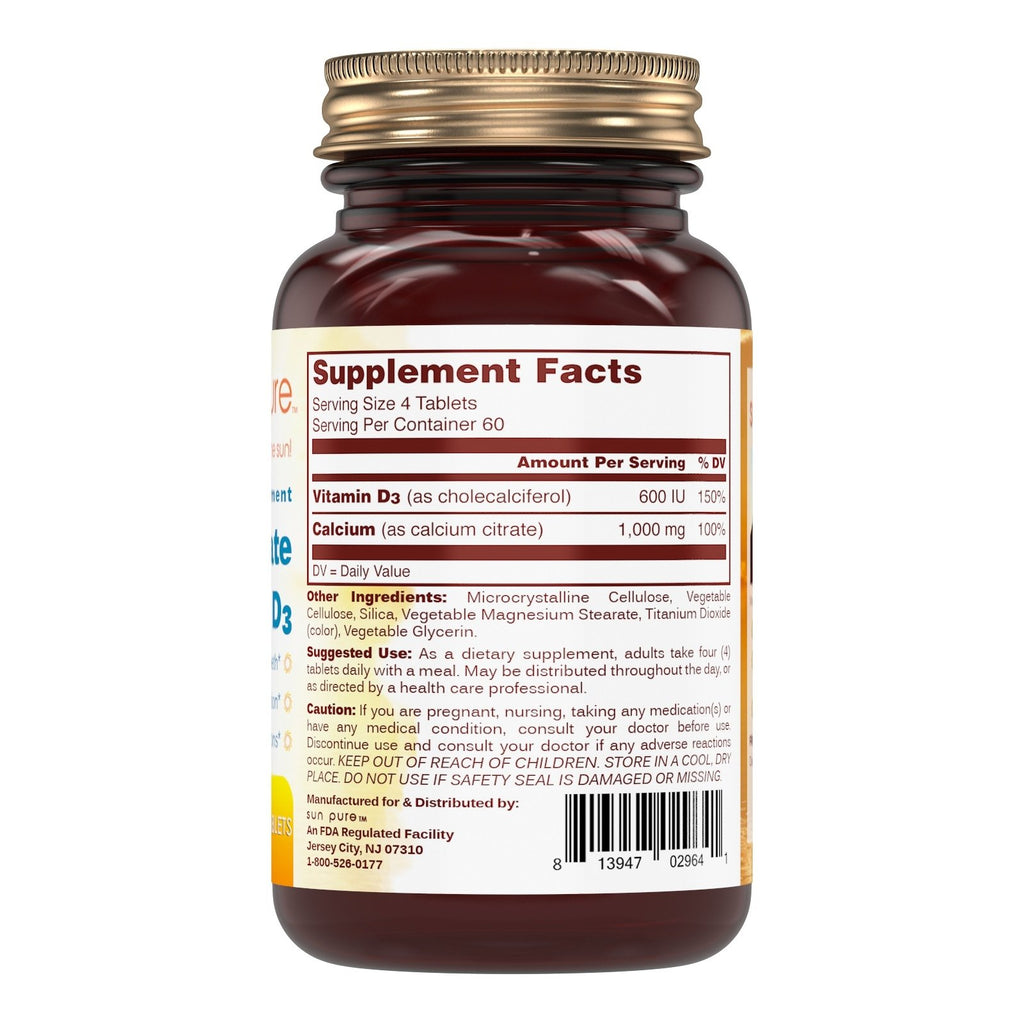 Natural calcium source in glass bottle