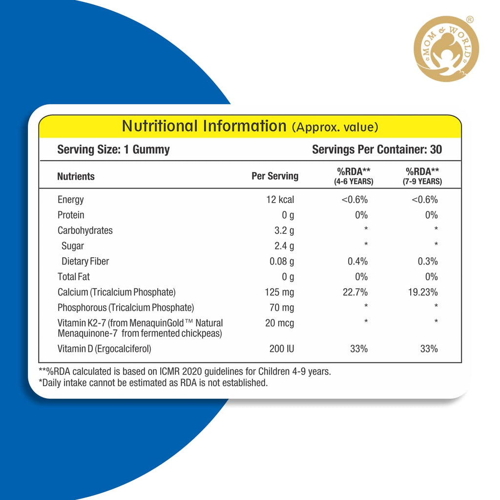 Natural calcium supplement for children