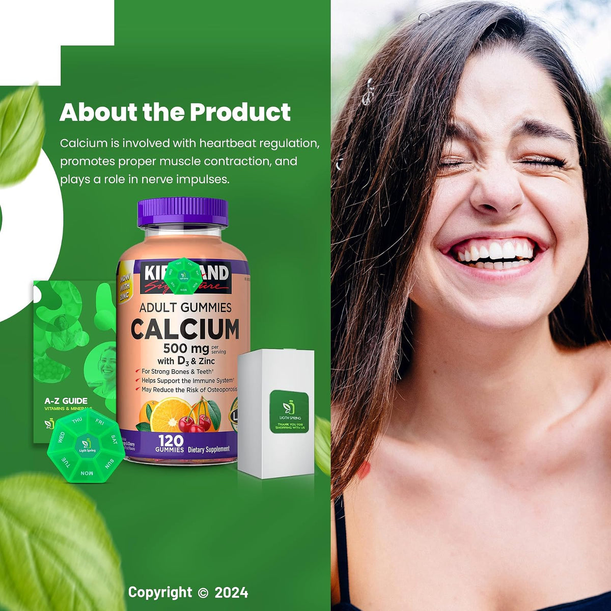 Natural calcium supplement gummies for vitality