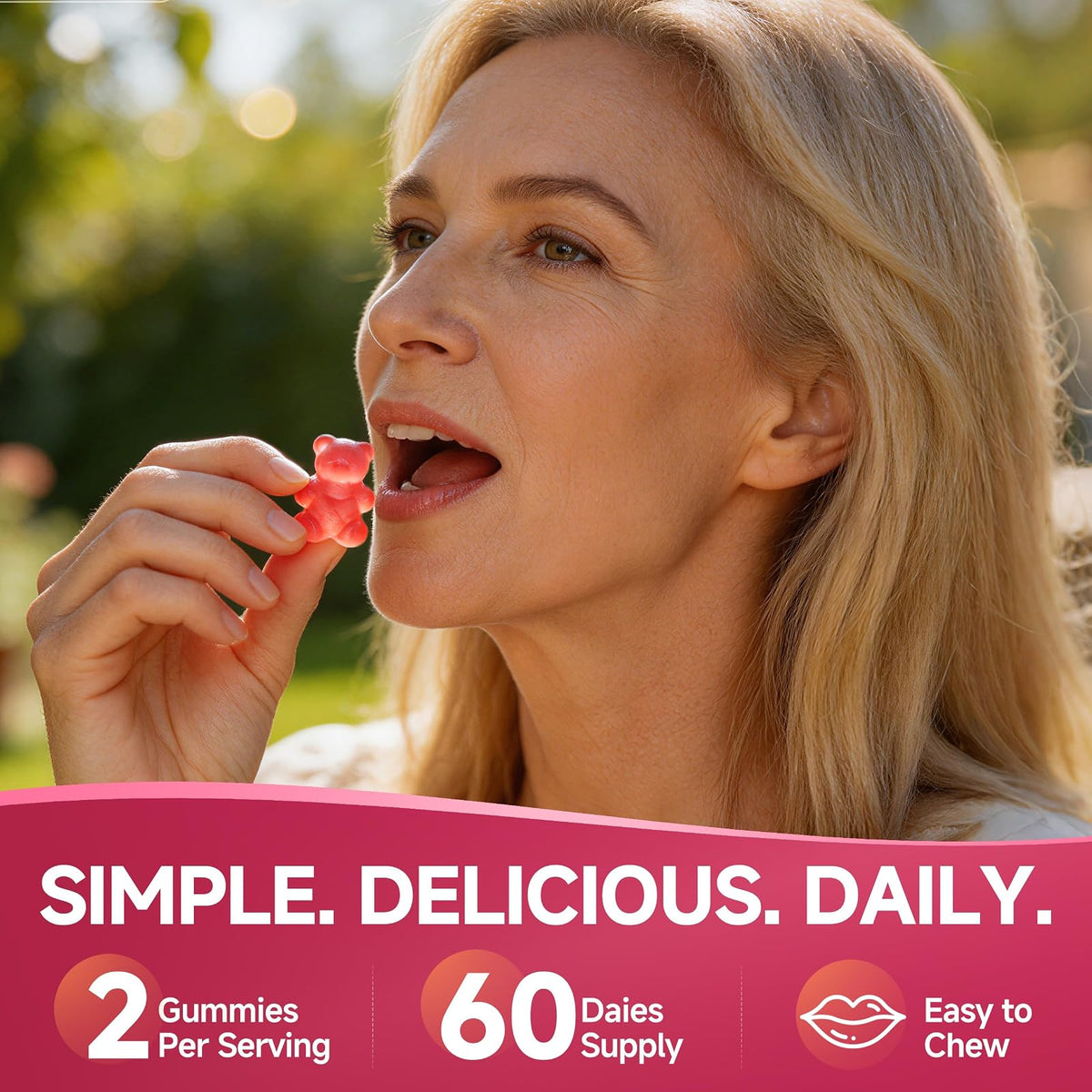 Natural calcium supplement in gummy form