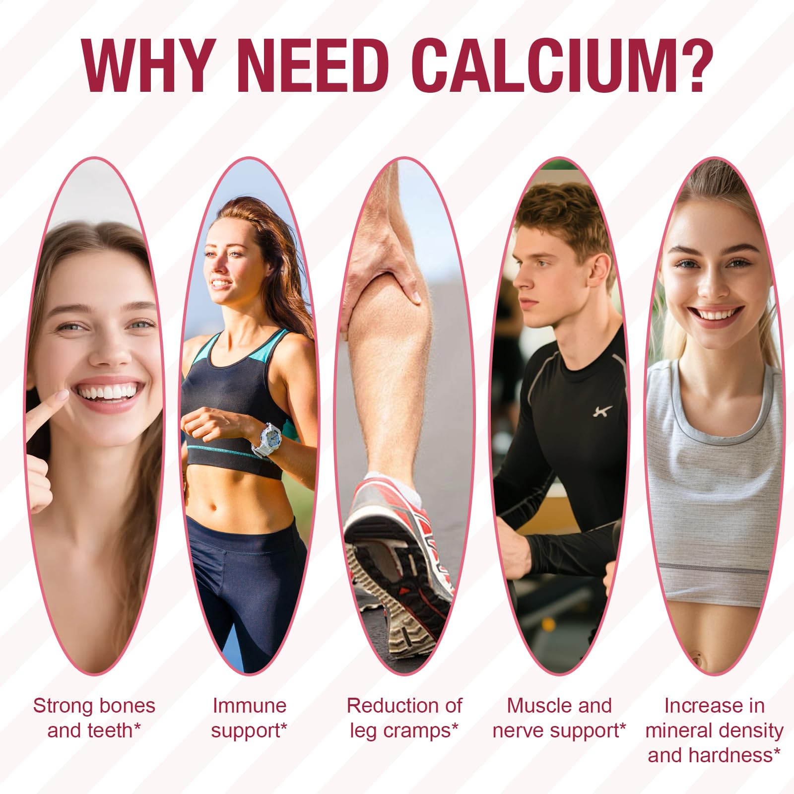 Natural calcium supplement in gummy form