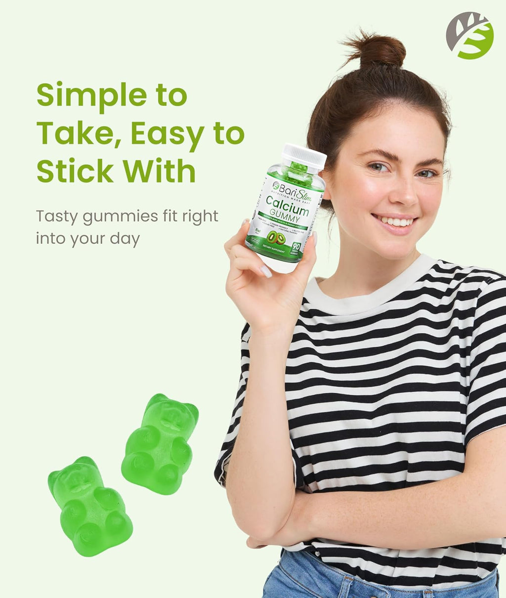 Natural calcium supplement in gummy form