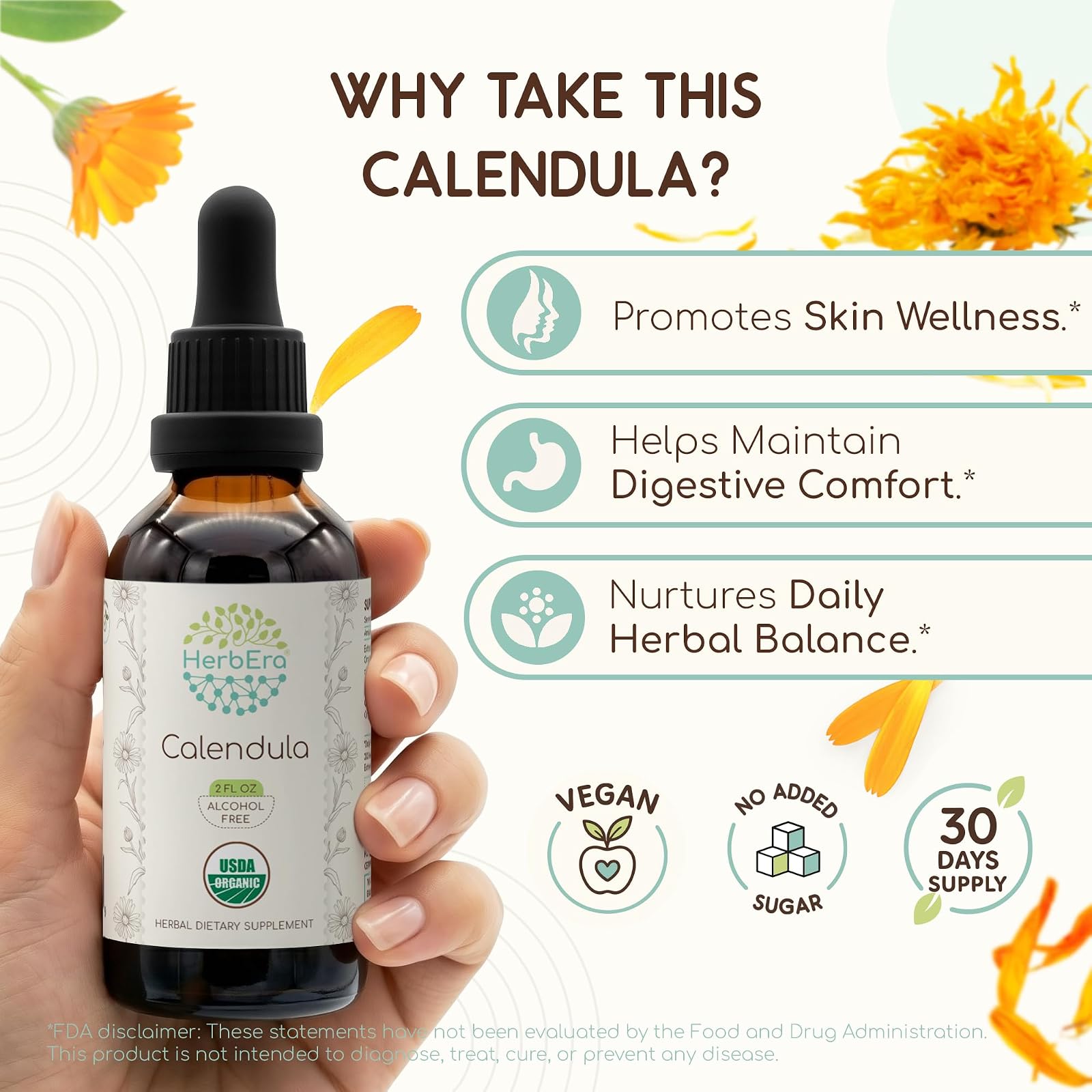 natural calendula tincture for skin health
