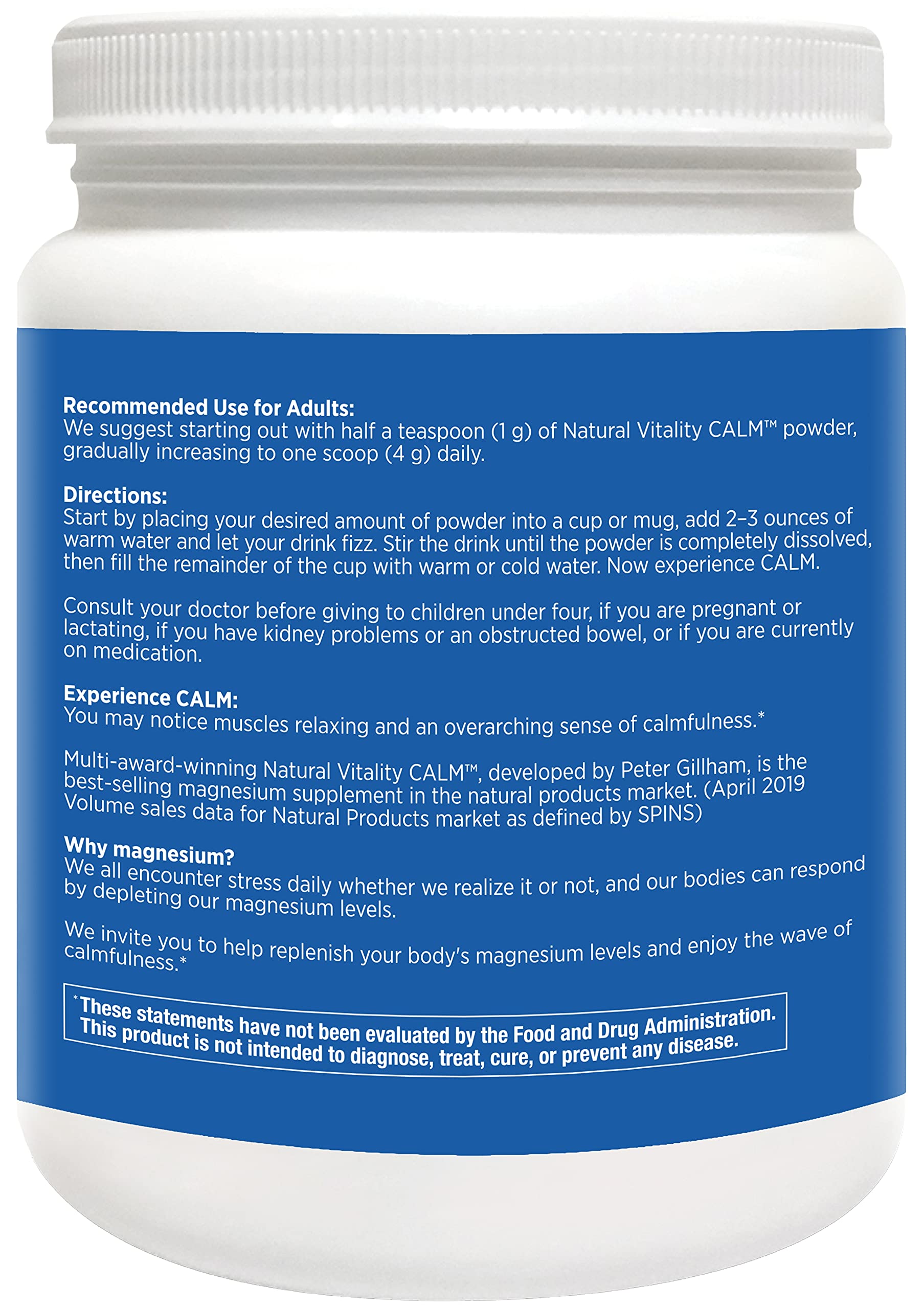 Natural calm magnesium supplement for anxiety