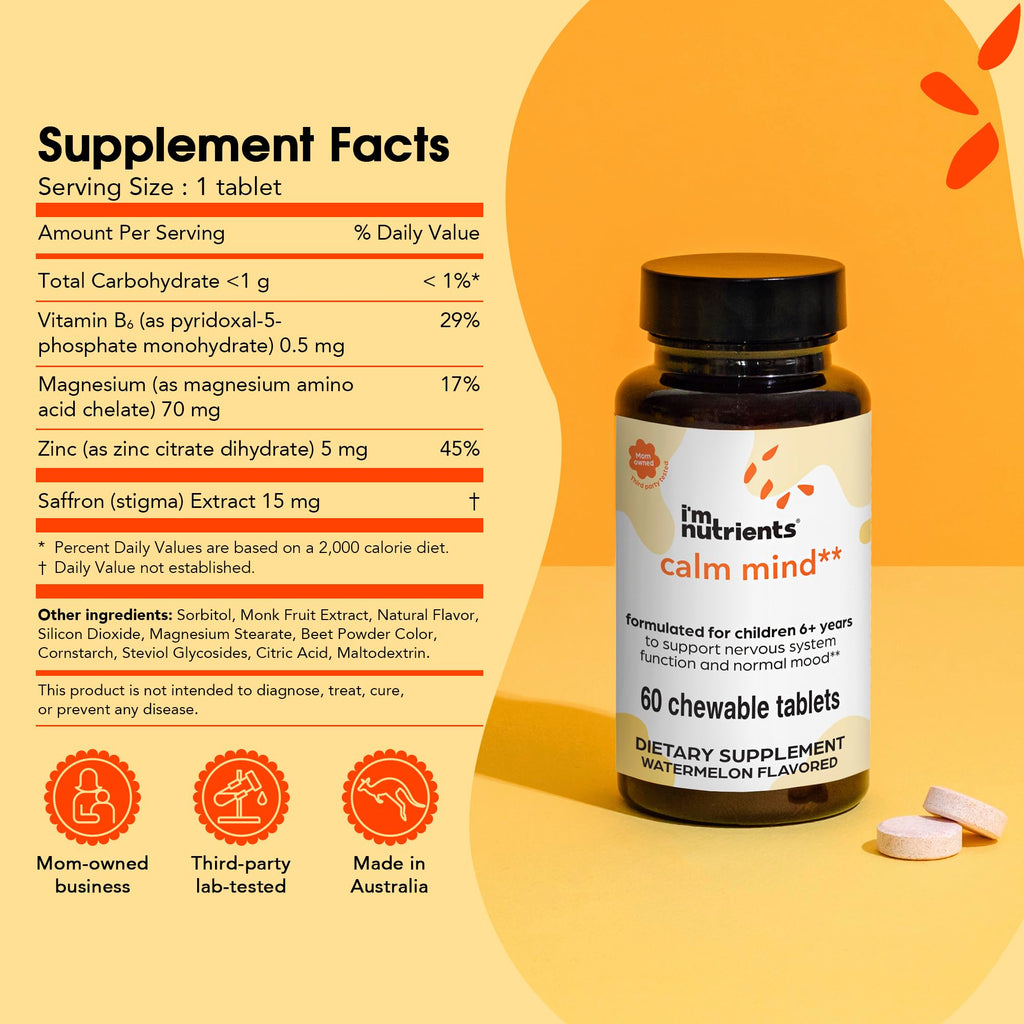 natural calm mind supplements for kids