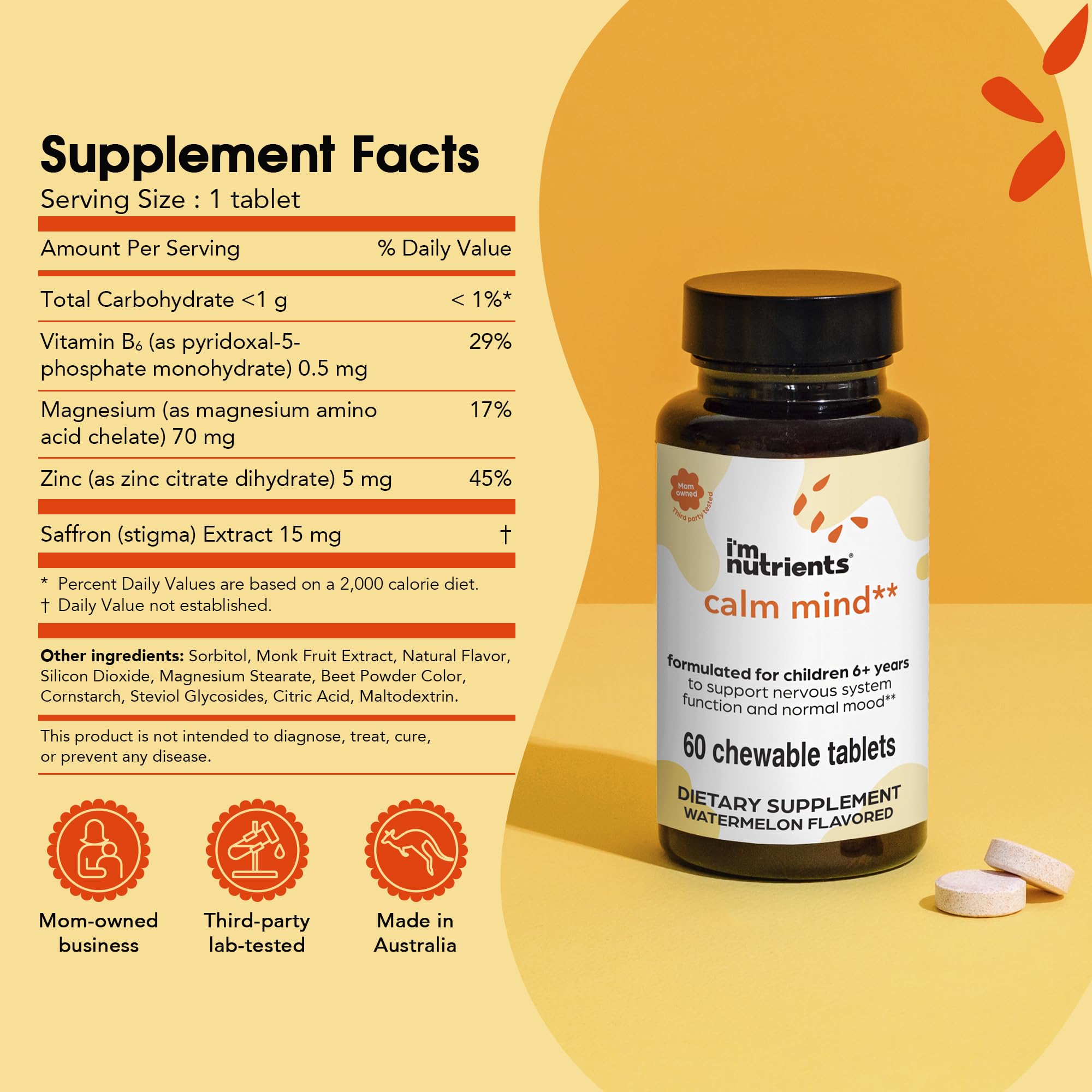 natural calm mind supplements for kids