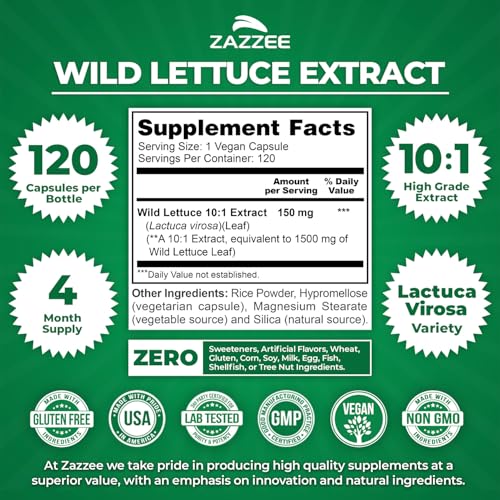 Natural calm support with wild lettuce