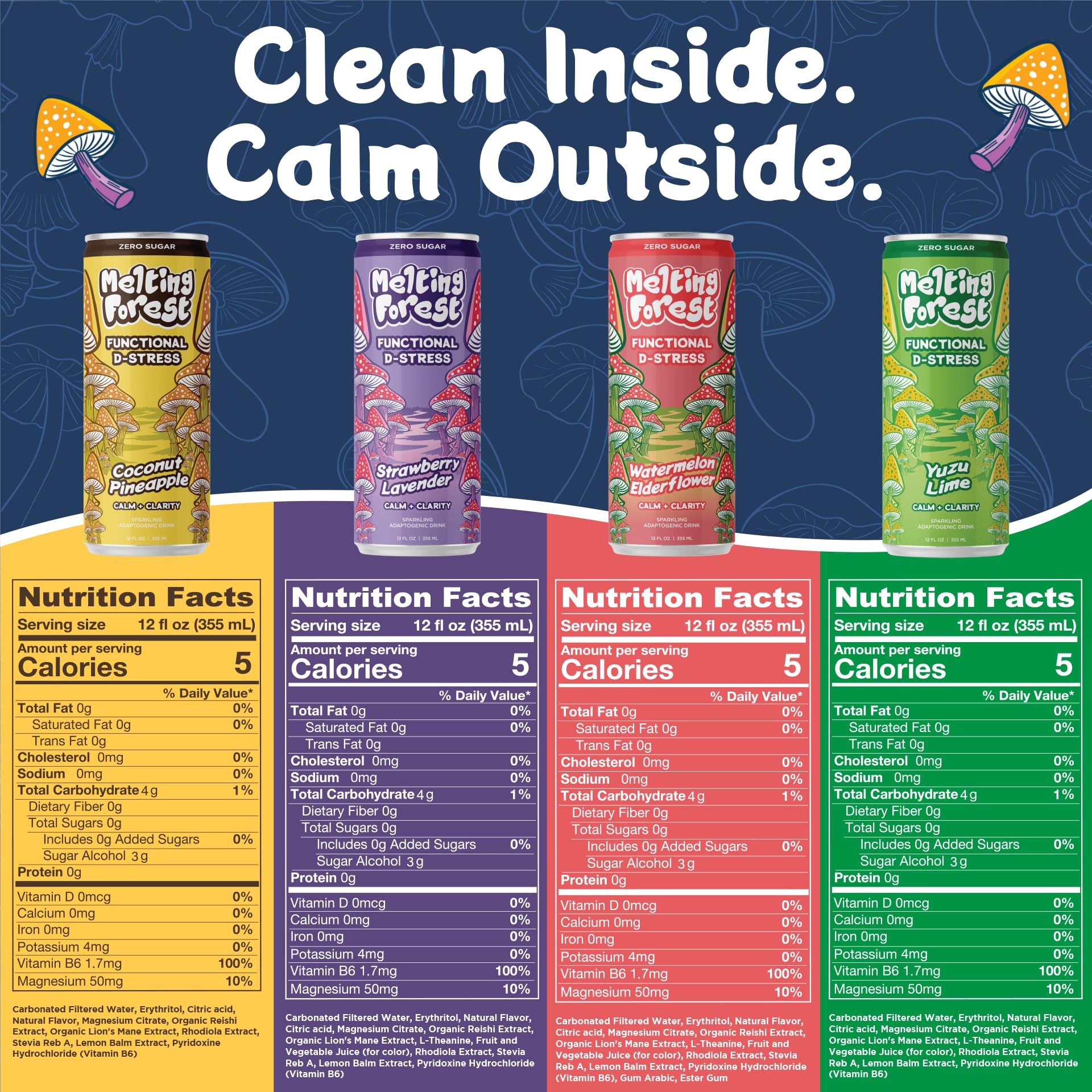 natural calm with functional mushrooms