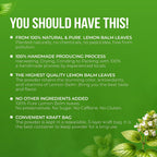 natural calming lemon balm powder