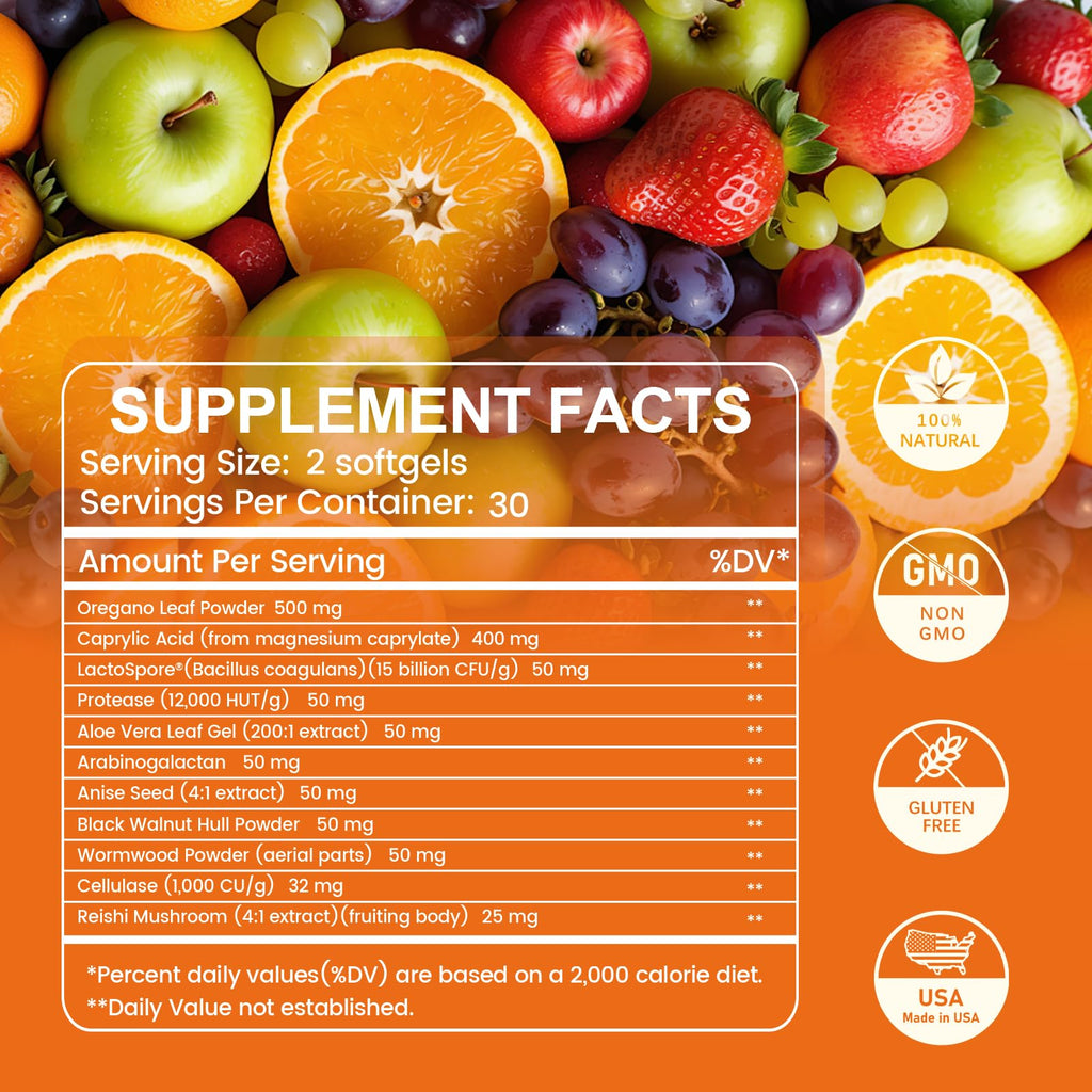 natural candida support softgels