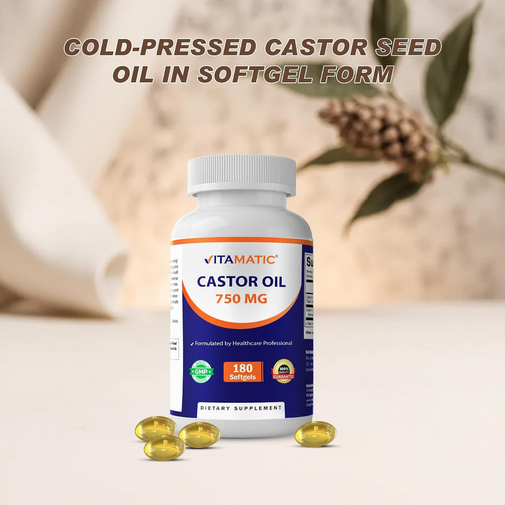 Natural castor oil for digestive support