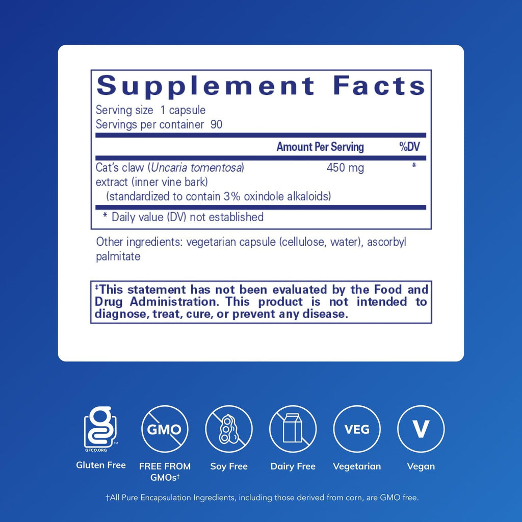 Natural Cat's Claw vitamin A supplement