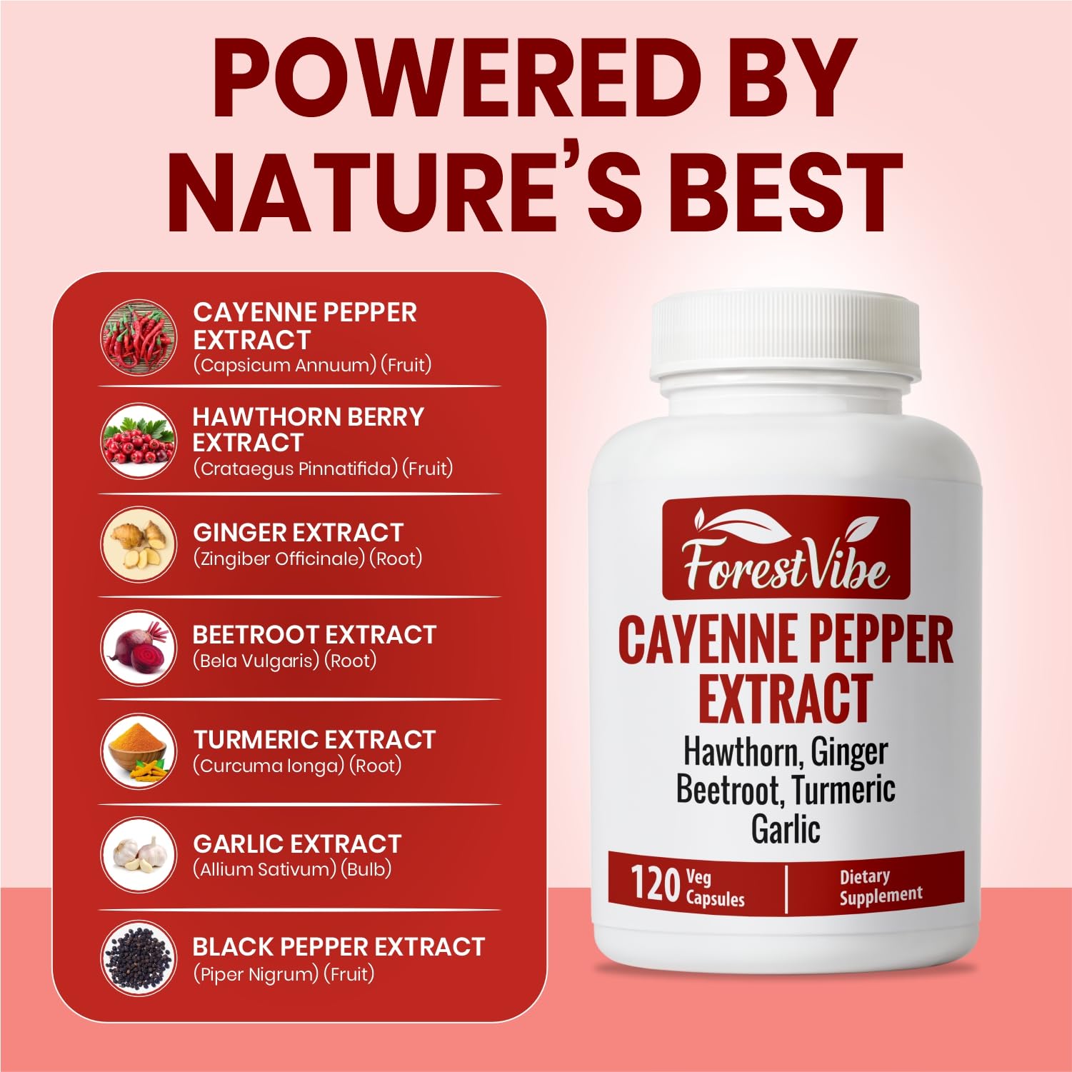 Natural cayenne blend for metabolism boost