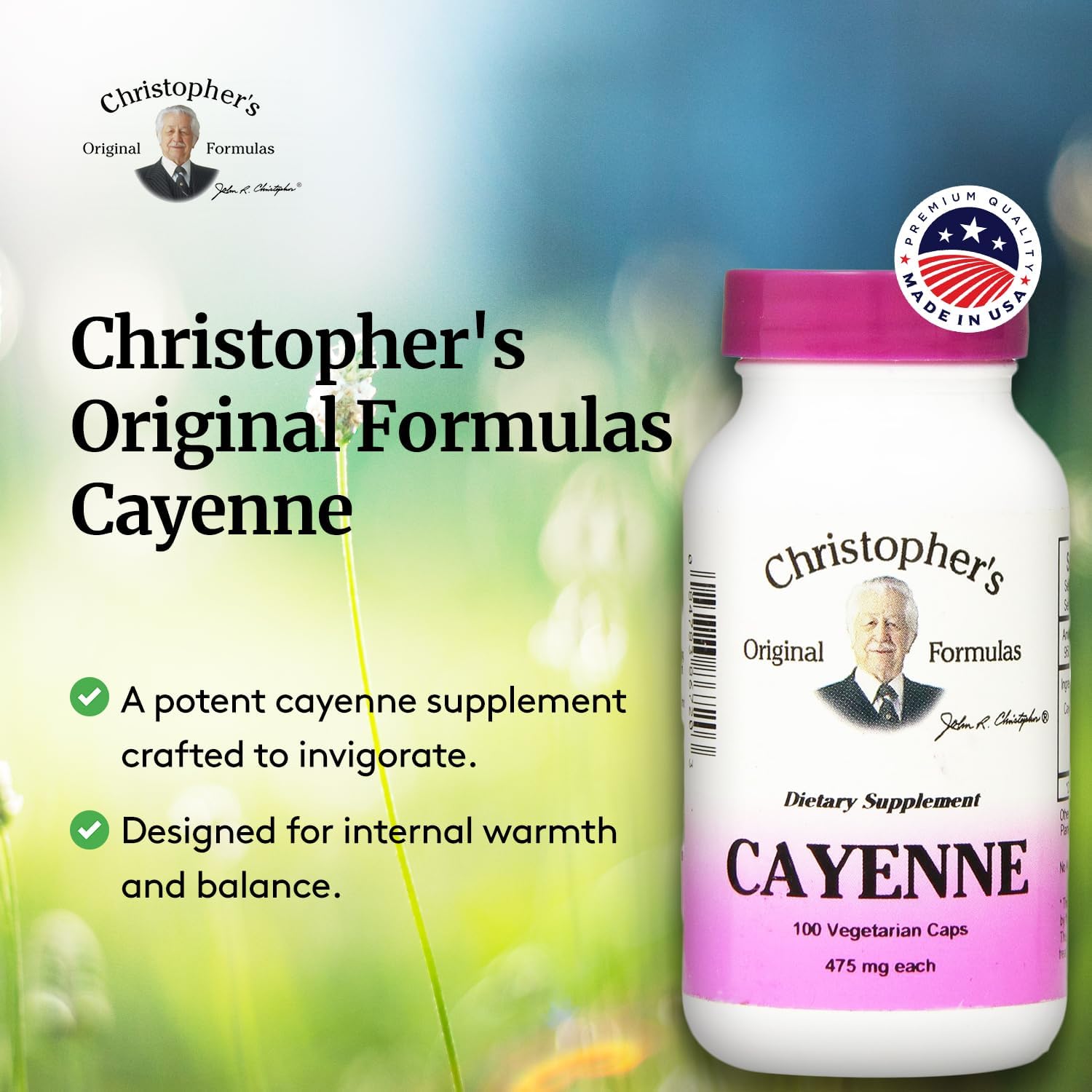 natural cayenne capsules for daily vitality